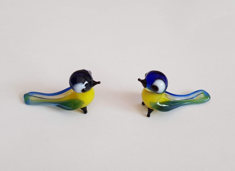 Miniature Glass Bird Figurines Miniscule Glass Animals - Etsy