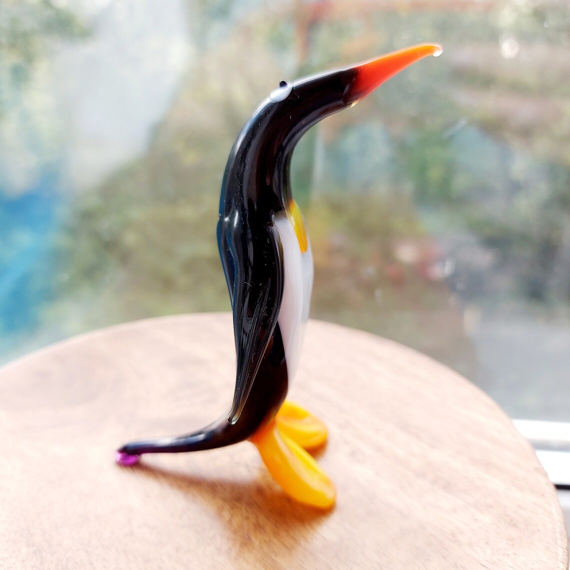 Penguin Glass Figurine Hand Blown Glass Penguin Bird Hand - Etsy