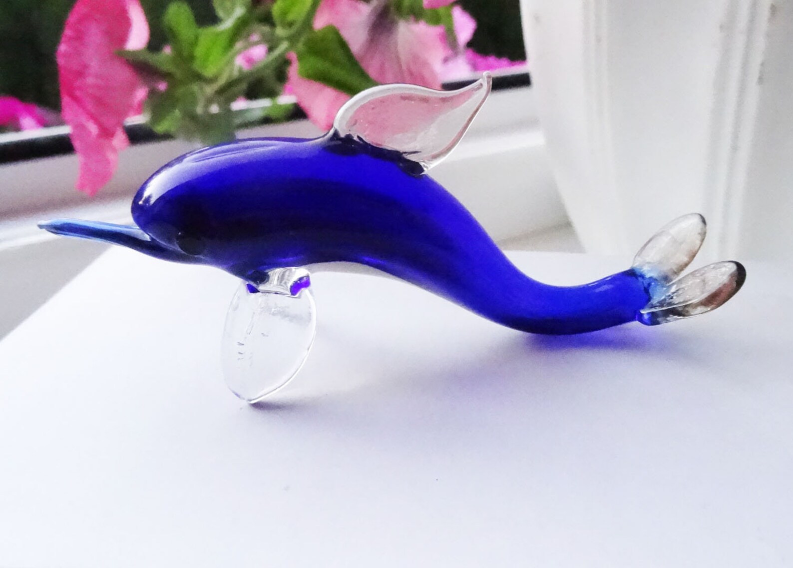 Dolphin Glass Figurine Murano Glass Dolphin Dolphin Glass - Etsy