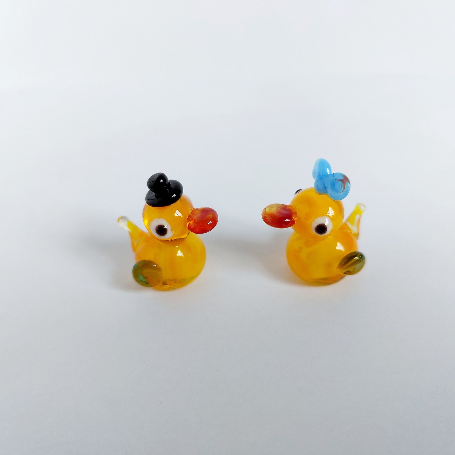 Mini Glass Floating Duckling Mini Glass Animals Murano Glass - Etsy