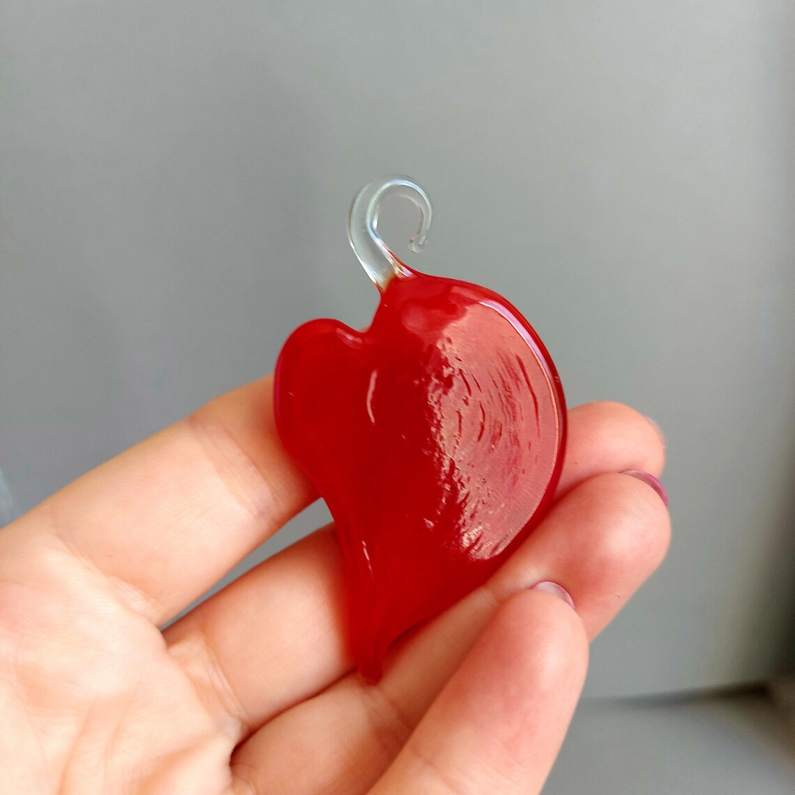 Glass Tree With Hearts Figurine Hand Blown Glass Tree With - Etsy