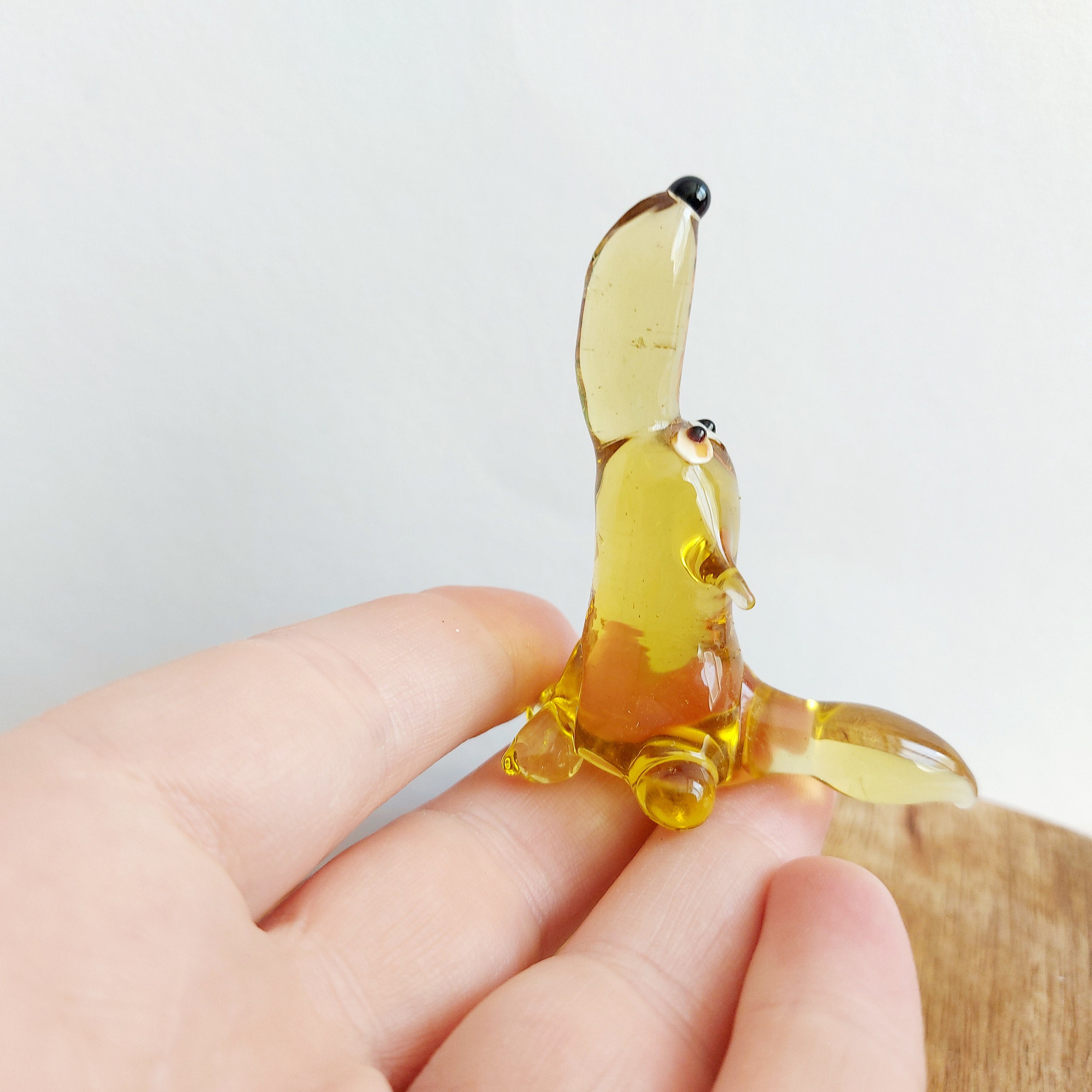 Wolf Glass Figurines Miniature Glass Wolf Hand Blown Glass - Etsy