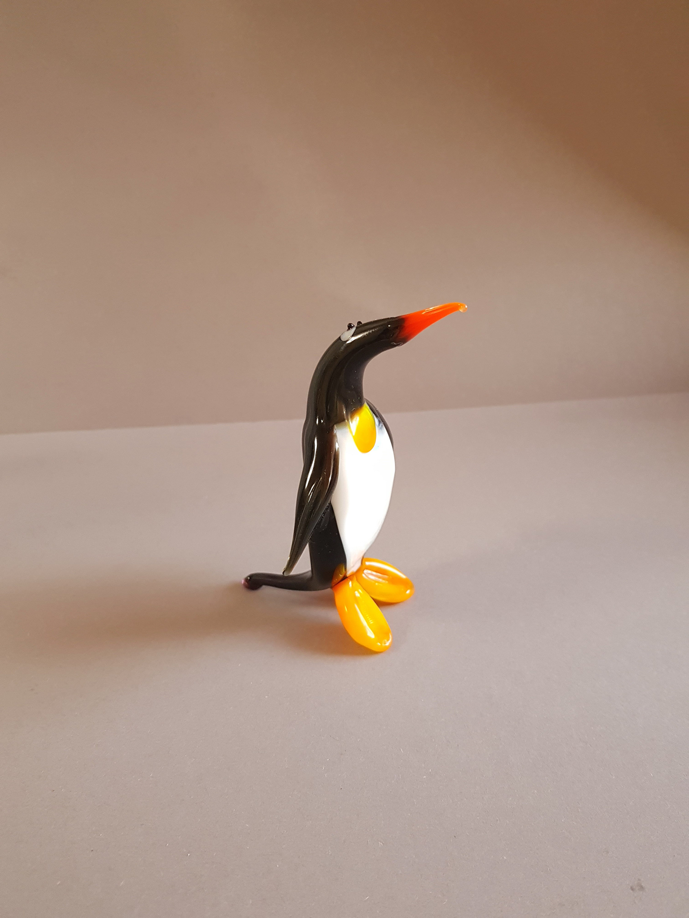 Penguin Glass Figurine Hand Blown Glass Penguin Bird Hand | Etsy