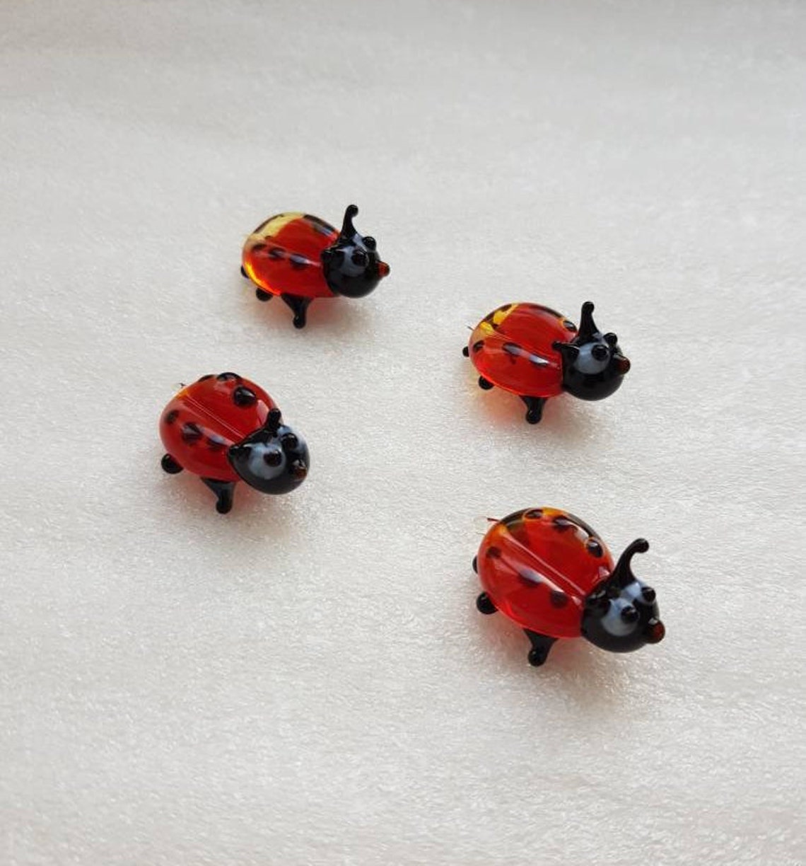 Mini Ladybug Miniscule Glass Insects Murano Glass Ladybug | Etsy