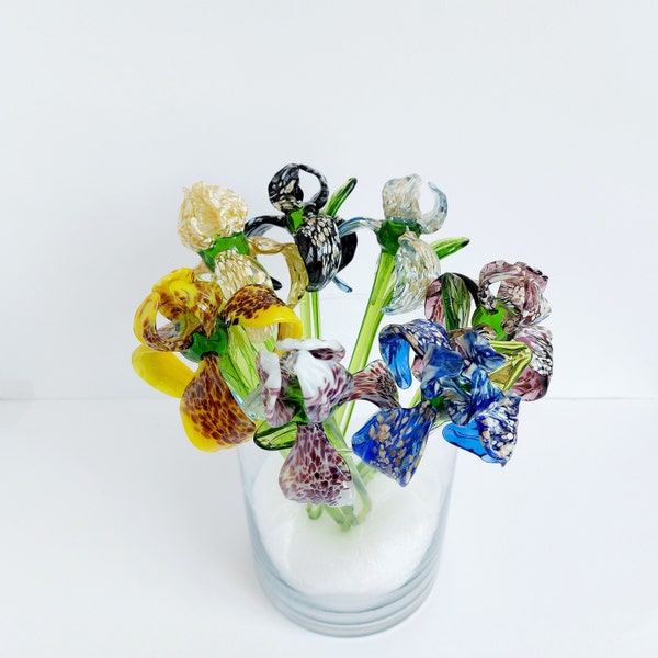 Murano Glass Flower Figurine - Etsy