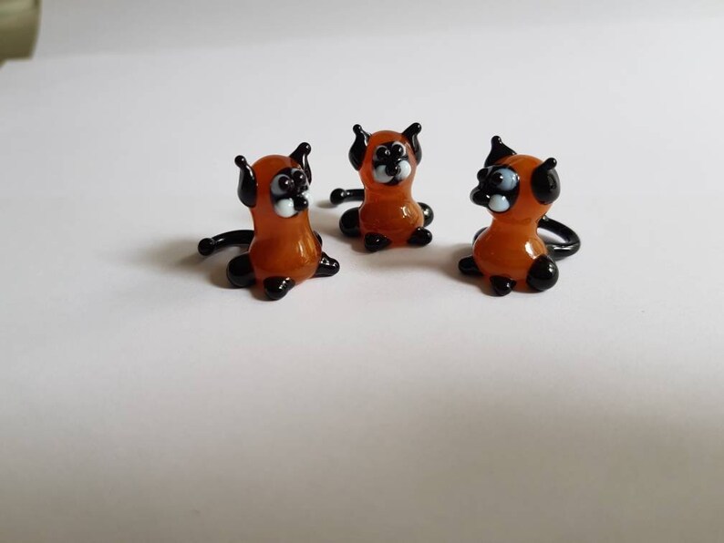 Miniature Glass Figurines Miniature Glass Cat Murano Glass | Etsy