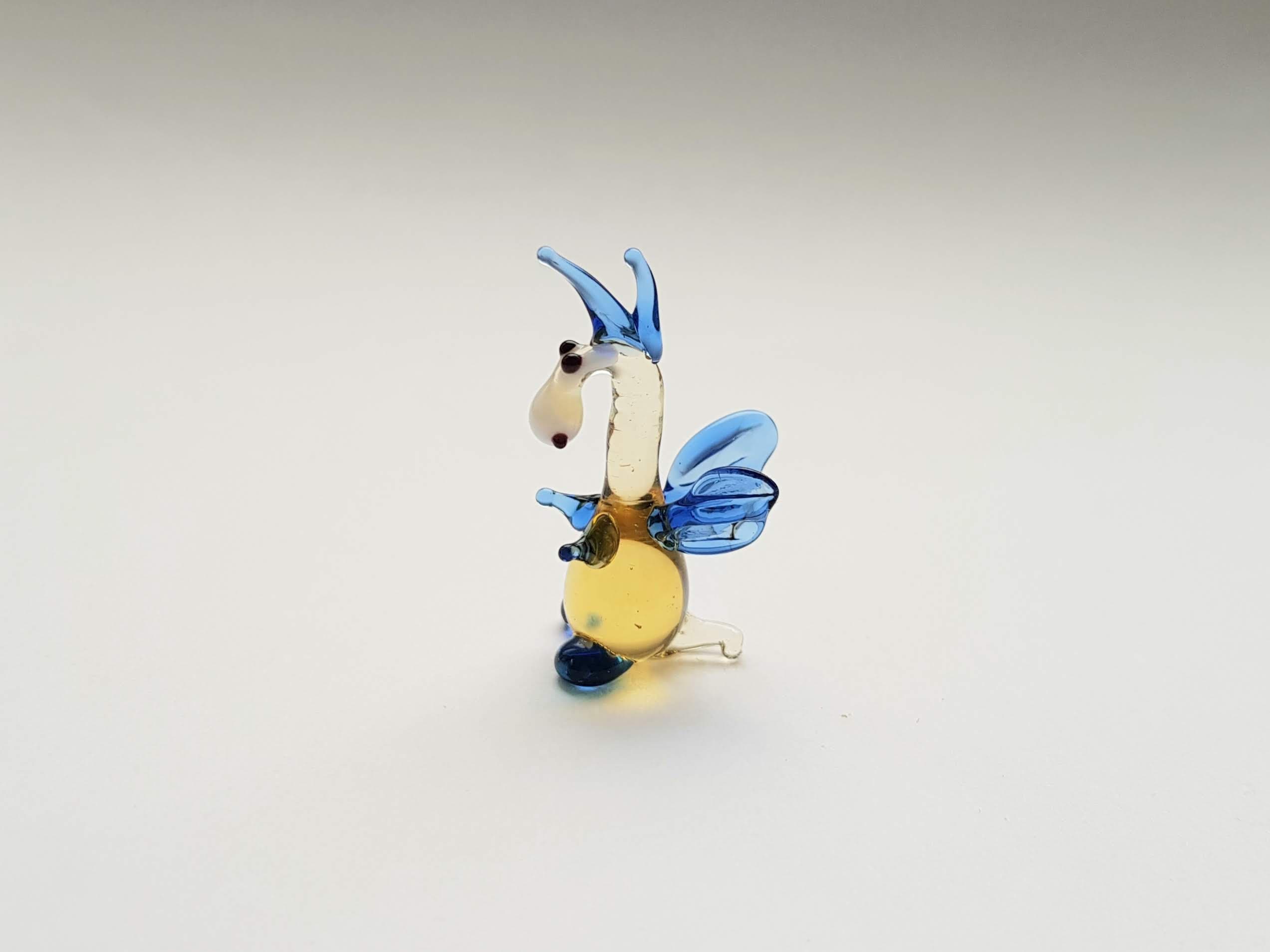 Miniature Glass Figurines Miniature Glass Fairy Dragon - Etsy