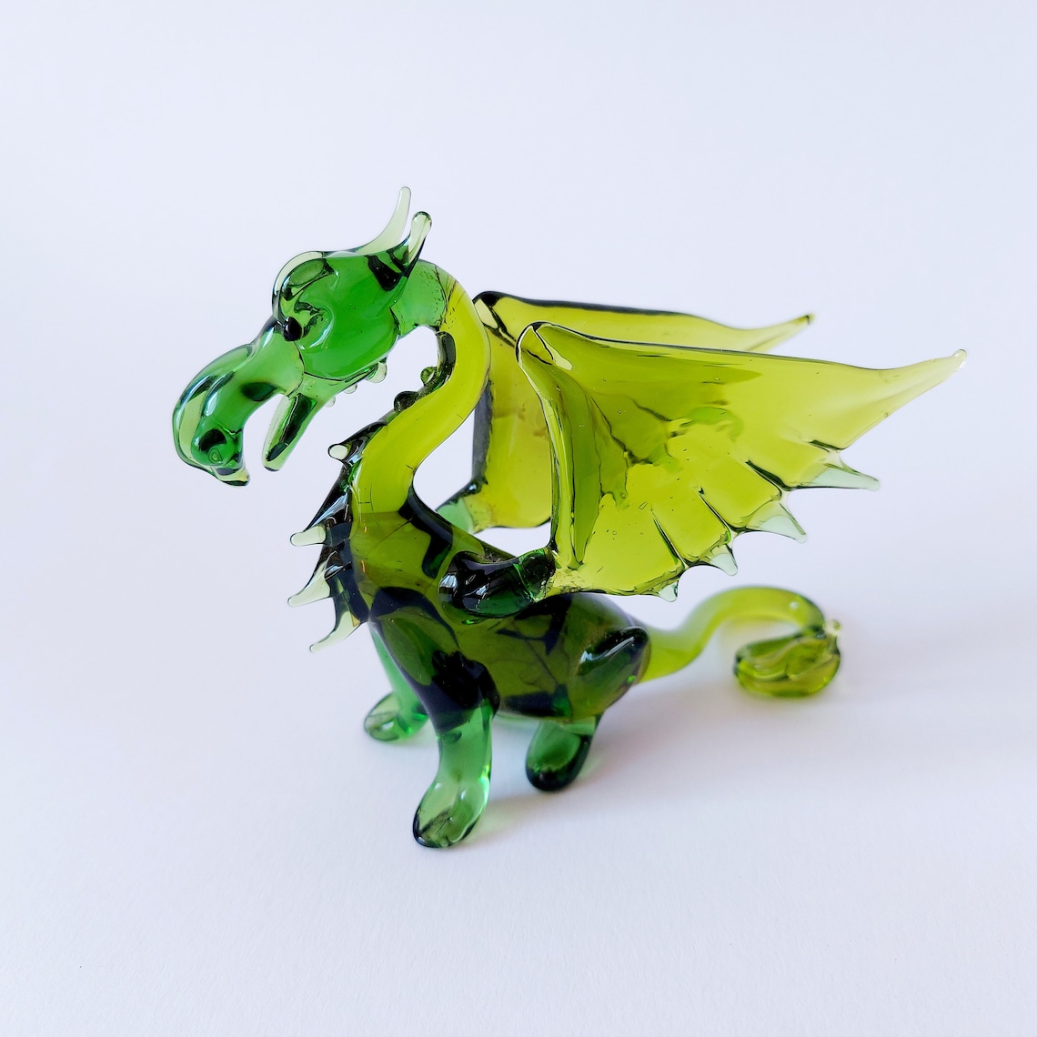 Dragon Glass Figurine Glass Fairy Dragon Murano Glass - Etsy