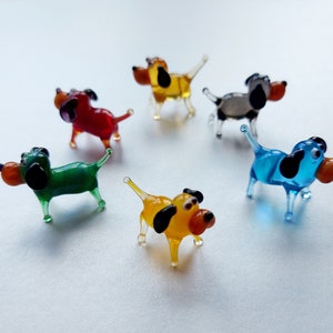 Mini Dachshund Dog, Murano Glass Dachshund Dog, Collectible Glass ...