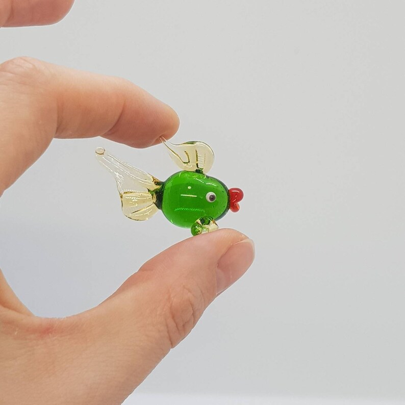 Miniature Glass Figurines Colorful Glass Fishes Murano Glass - Etsy