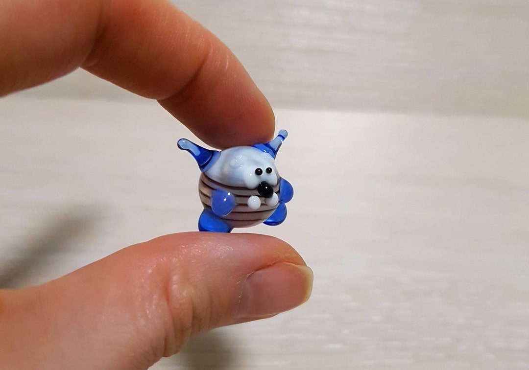 Mini Blue Cat, Murano Glass Blue Cat, Collectible Glass Kiiten, Doll ...