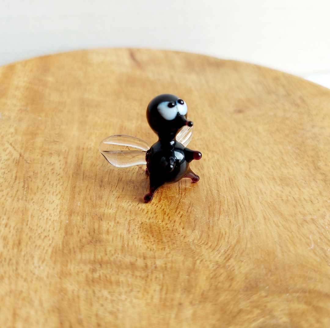 Miniature Murano Glass Fly Figurine: Handmade Dollhouse Collectible - Etsy