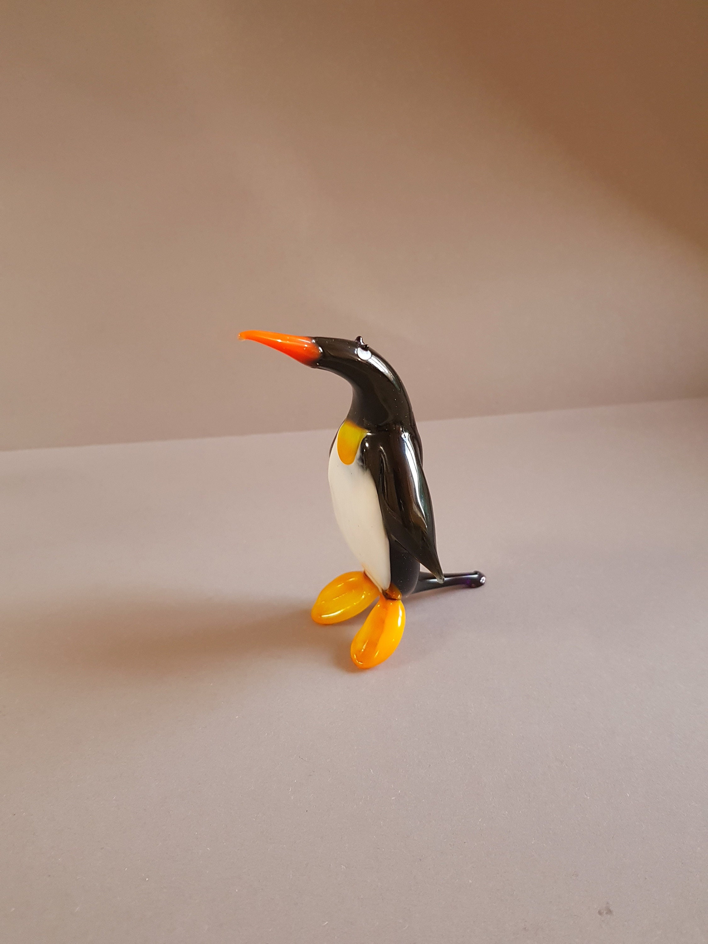 Penguin Glass Figurine Hand Blown Glass Penguin Bird Hand | Etsy