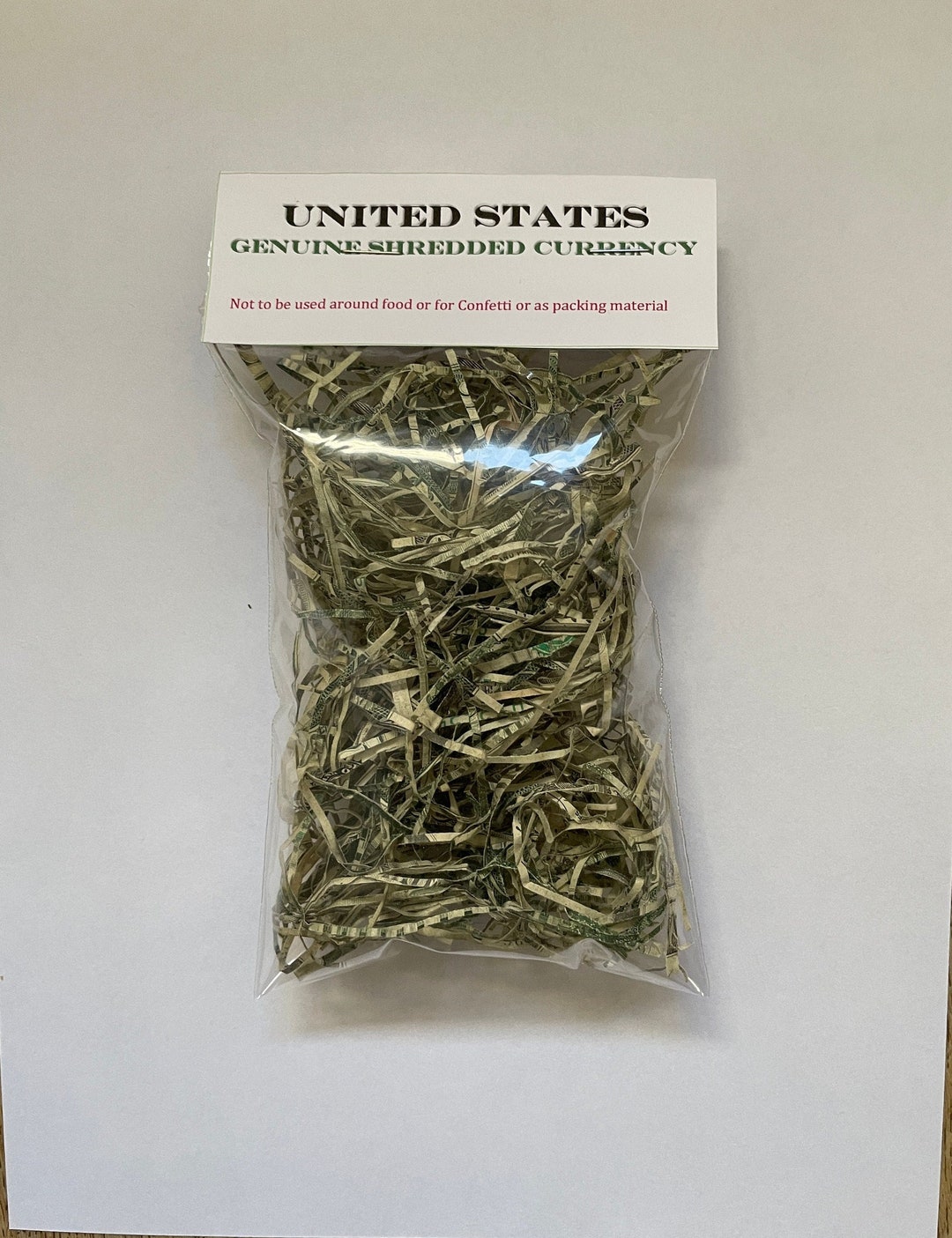 Shredded Cash Money U.S. Currency 200 Authentic Federal - Etsy