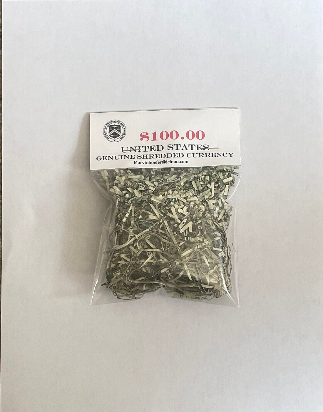 Shredded Cash Money U.S. Currency 100 Authentic Federal Reserve Grass ...