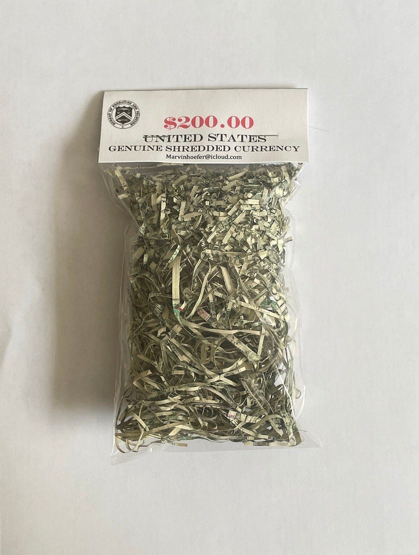 Shredded Money CASH U.S. Currency Authentic Federal Reserve Grass-like ...