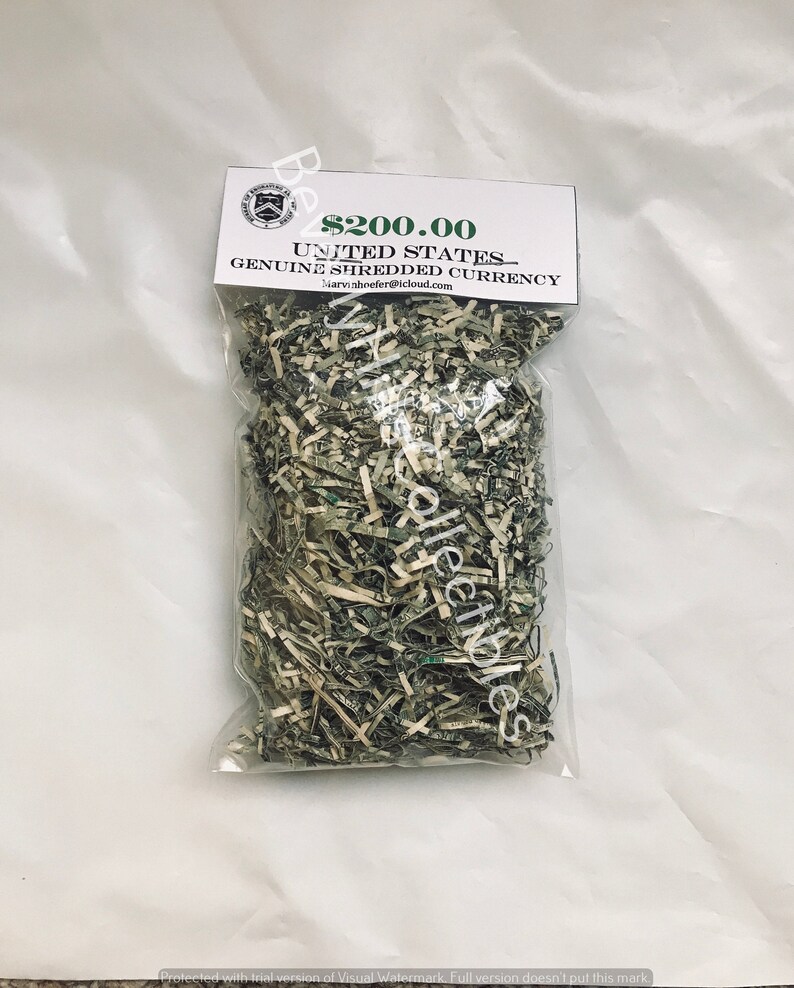 Shredded Money CASH U.S. Currency Authentic Federal Reserve | Etsy