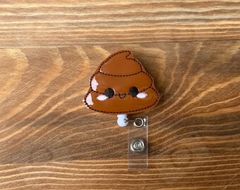 Poop Emoji Badge | Etsy