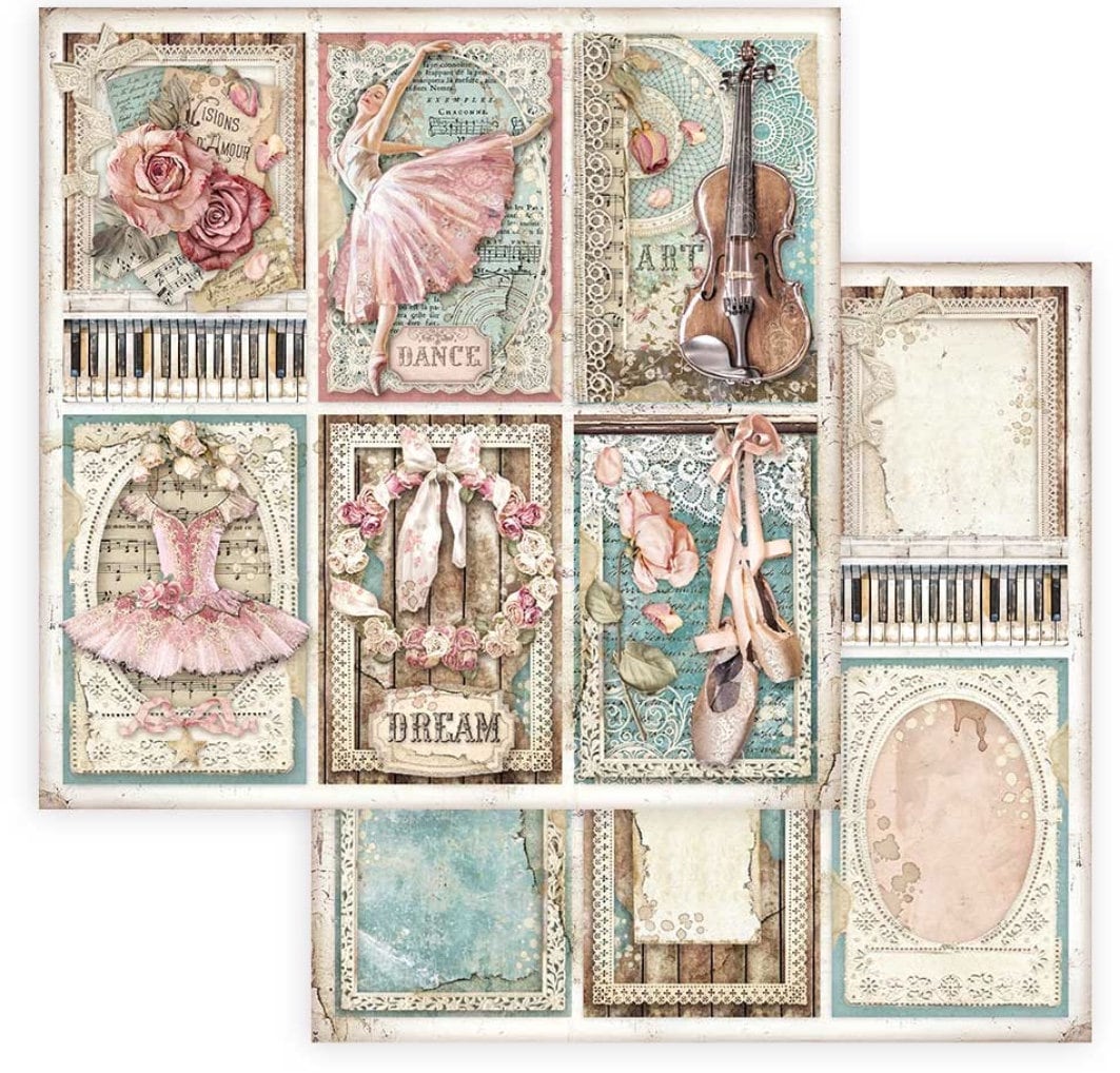 Stamperia Passion Scrapbook Paper Pad 12x12 - Cardstock - Ballet Paper ...