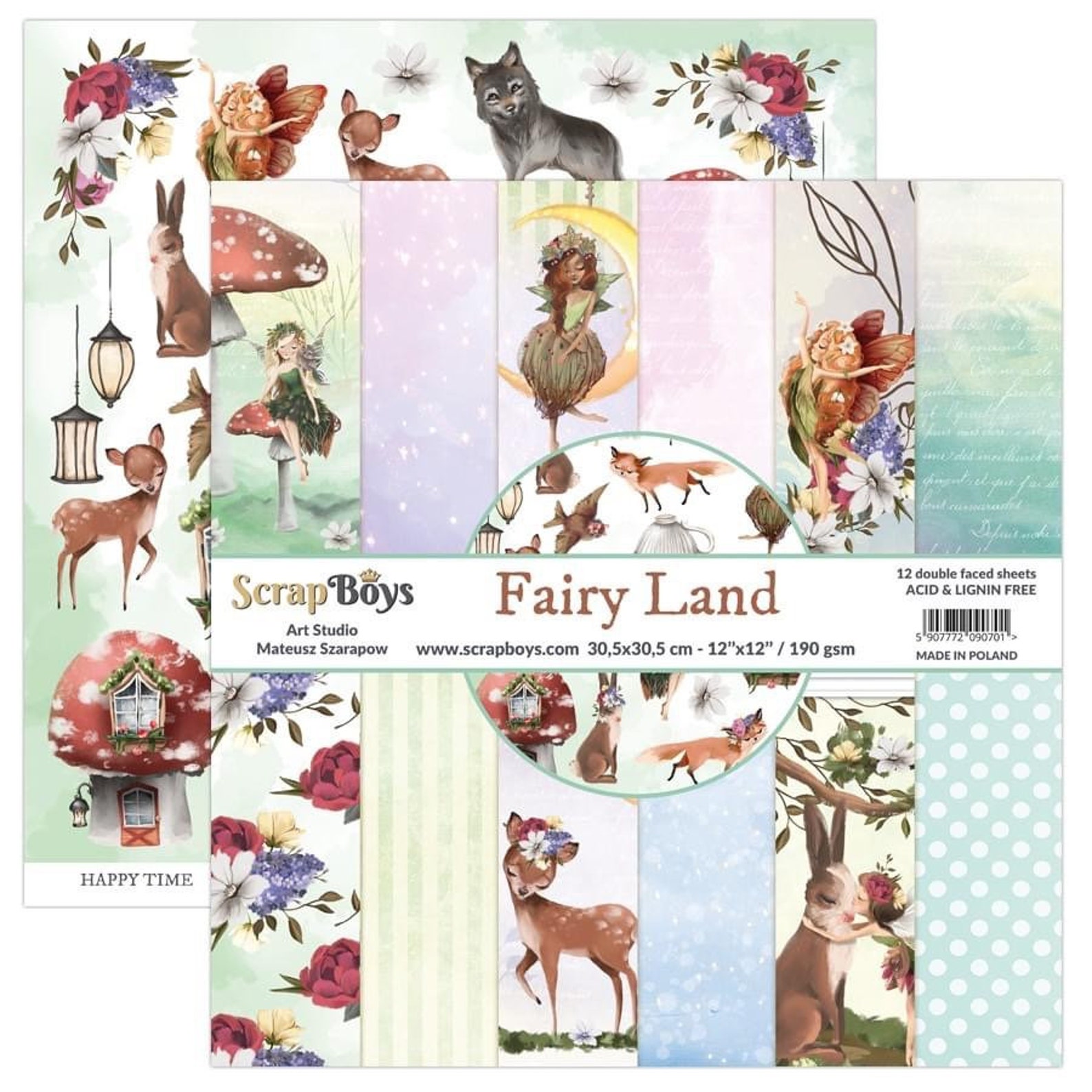 Scrapboys Fairy Land Scrapbooking Paper Pad 12x12 ScrapBoys | Etsy