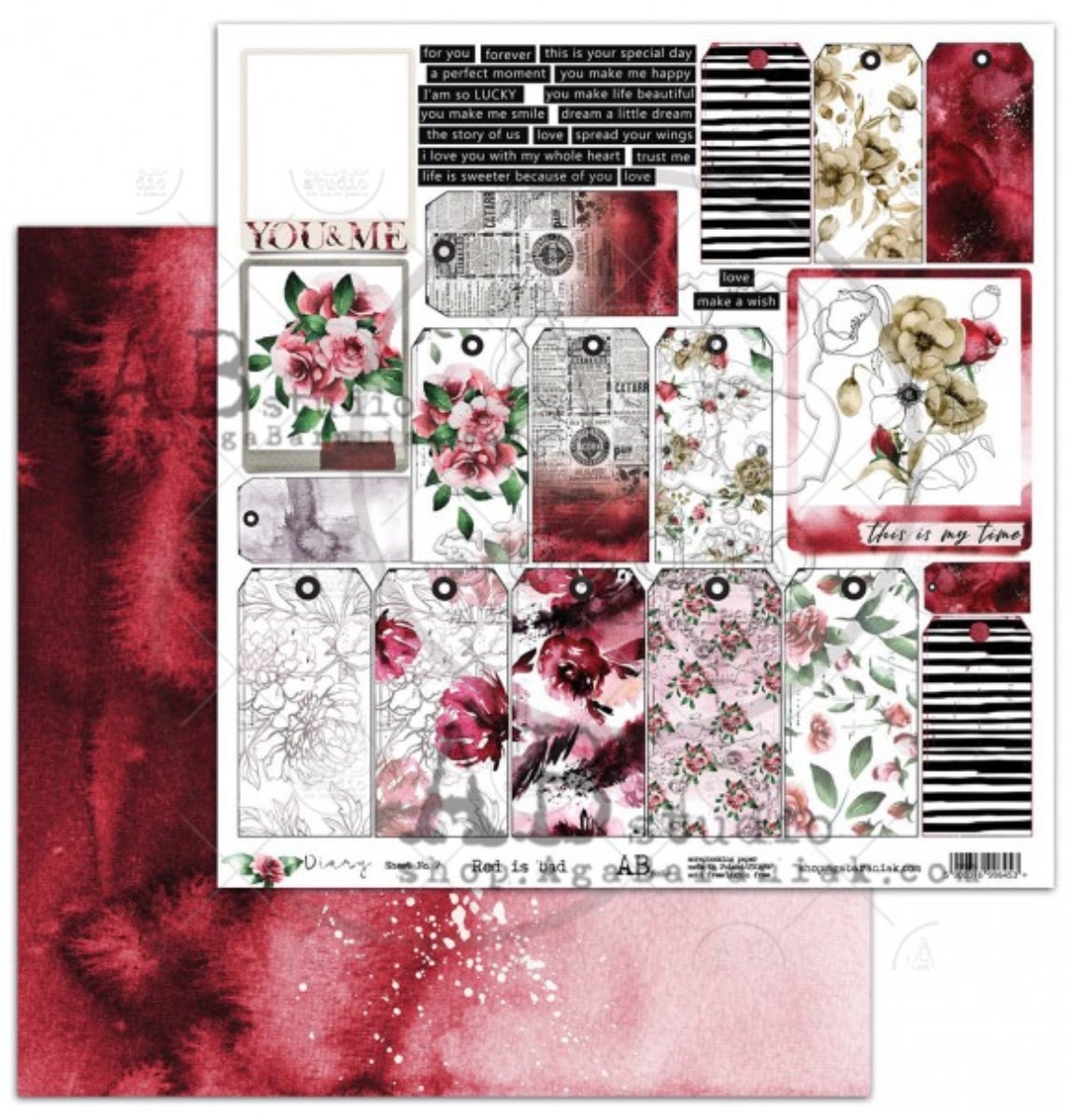 AB Studio Diary Scrapbook Paper Pad 12x12 - Scrapbooking Paper - AB ...