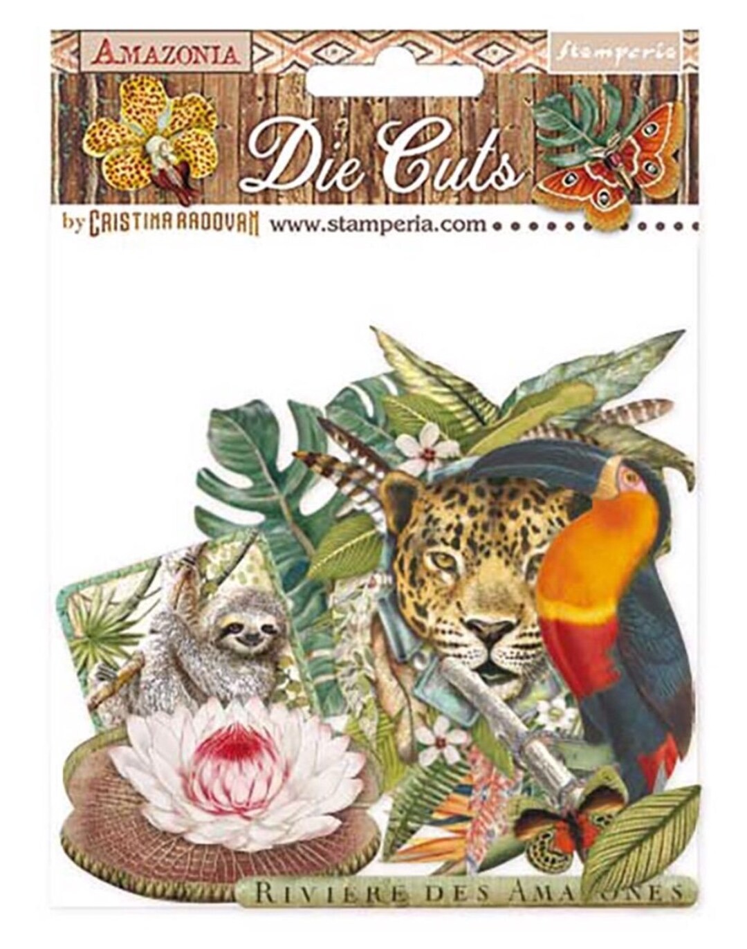 Stamperia Amazonia Assorted Die Cut - Embellishments - Animals Die Cuts ...