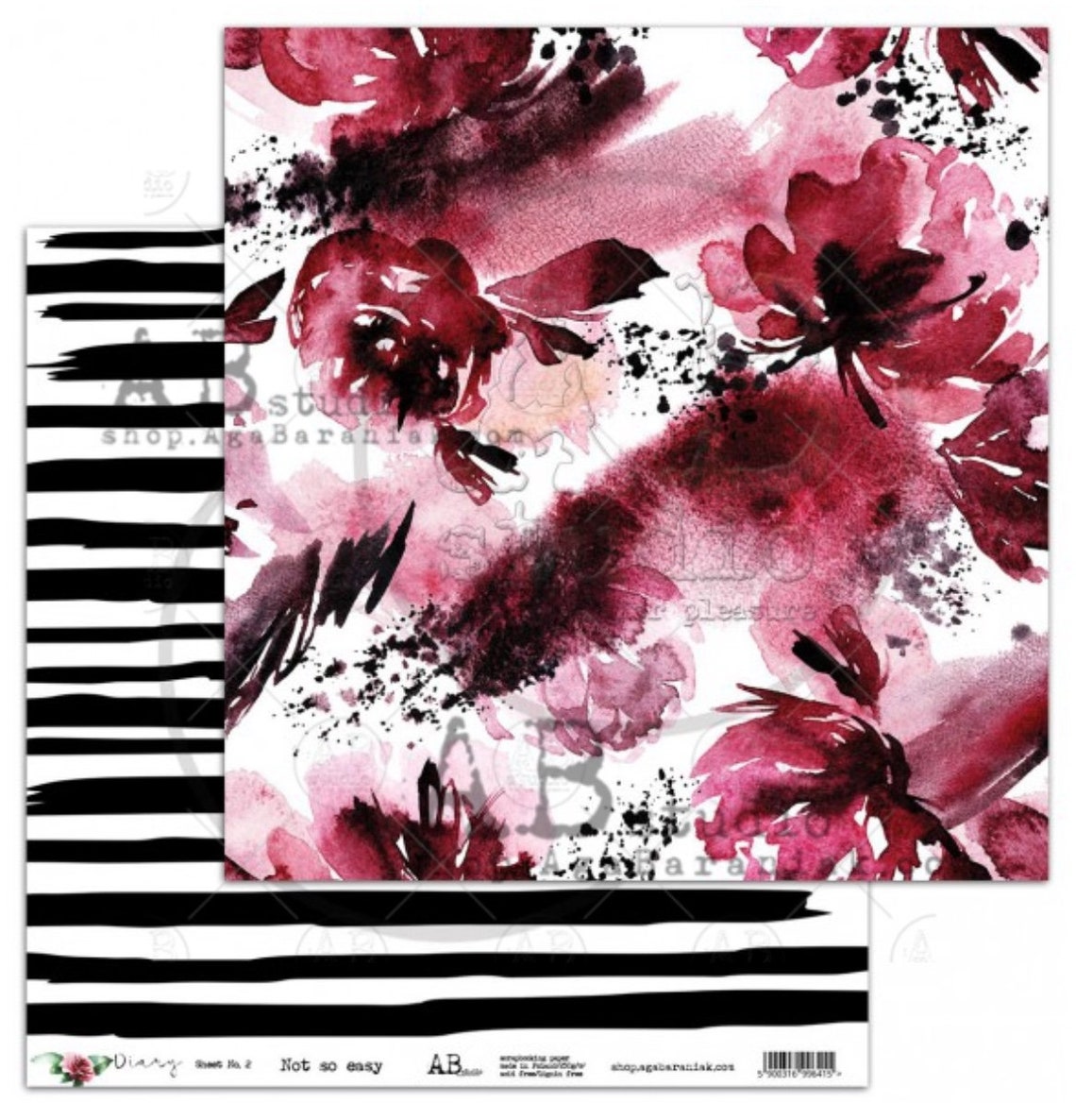 AB Studio Diary Scrapbook Paper Pad 12x12 - Scrapbooking Paper - AB ...