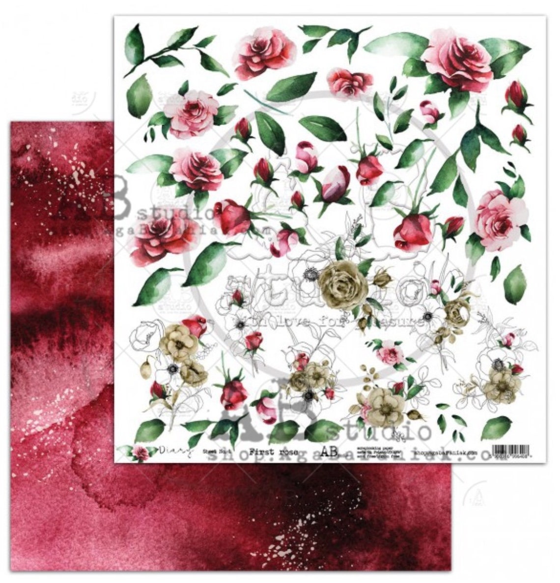AB Studio Diary Scrapbook Paper Pad 12x12 - Scrapbooking Paper - AB ...