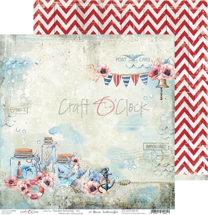 New Craft O'clock SEASIDE GREETINGS Scrapbooking Paper Pad - Etsy
