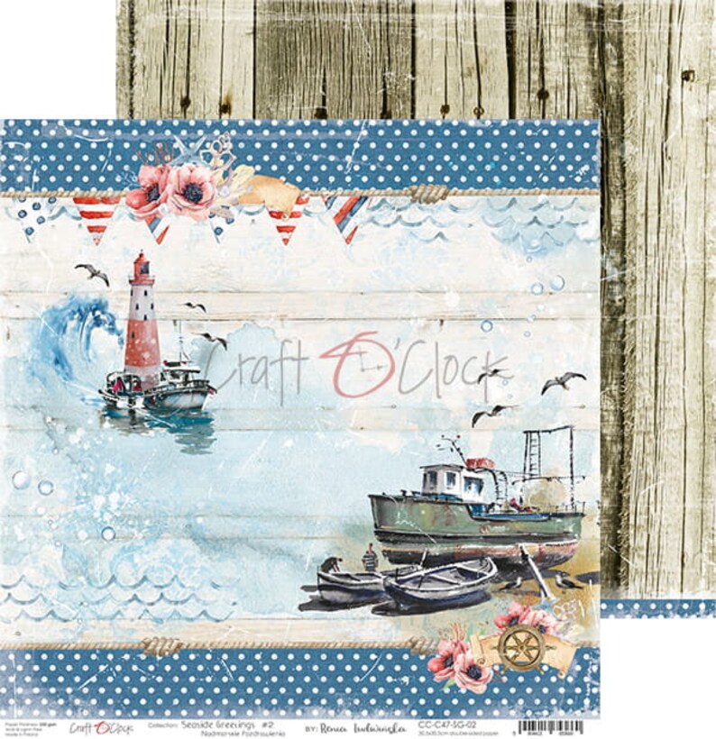 New Craft O'clock SEASIDE GREETINGS Scrapbooking Paper Pad - Etsy