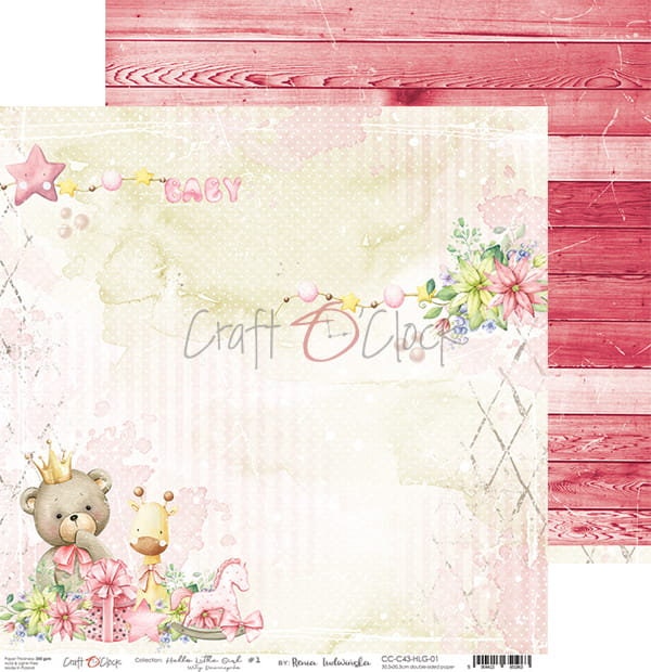 Craft O'clock HELLO LITTLE GIRL Scrapbooking Paper Pad - Etsy
