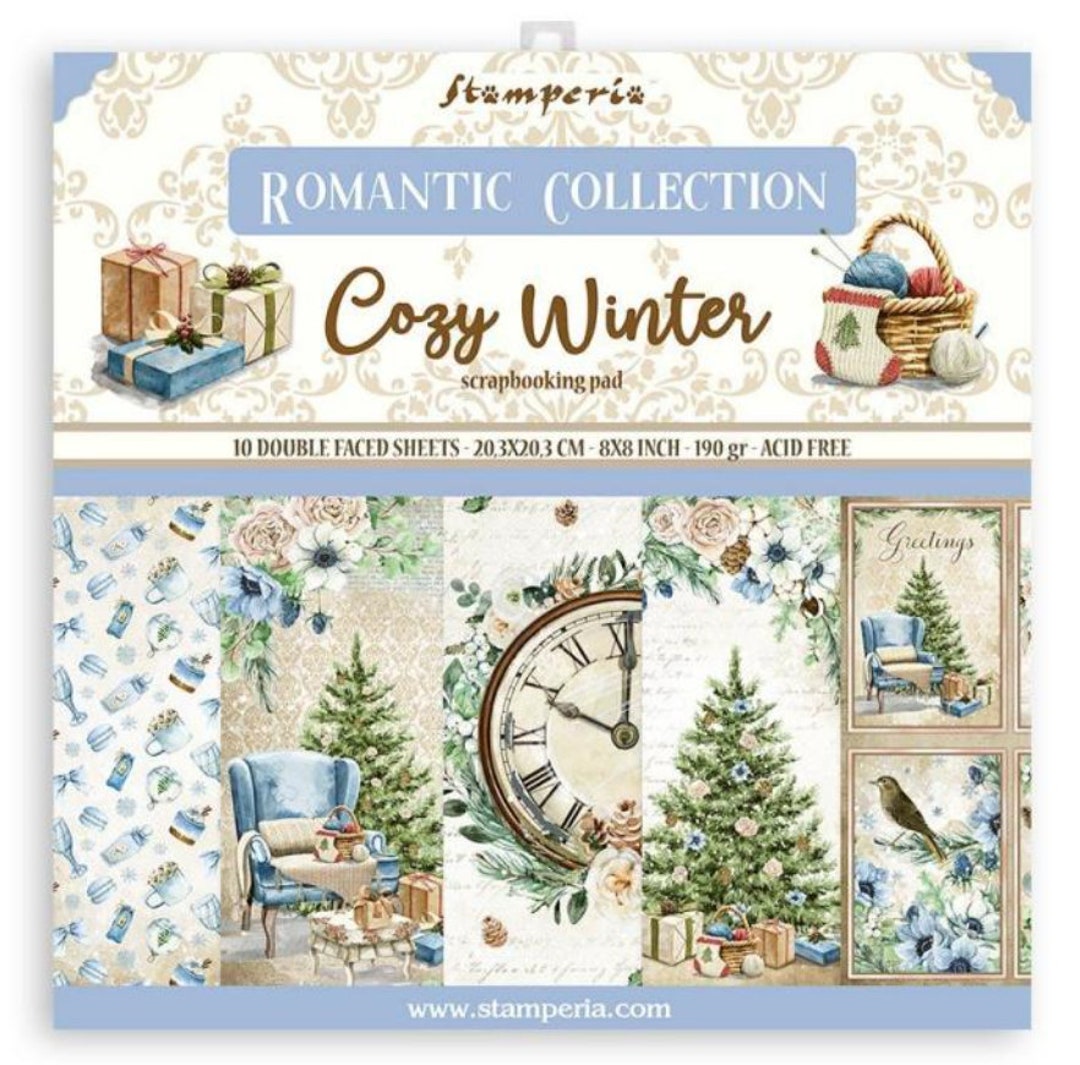 Stamperia Romantic Cozy Winter Scrapbooking Paper Pad 8x8 - Stamperia ...