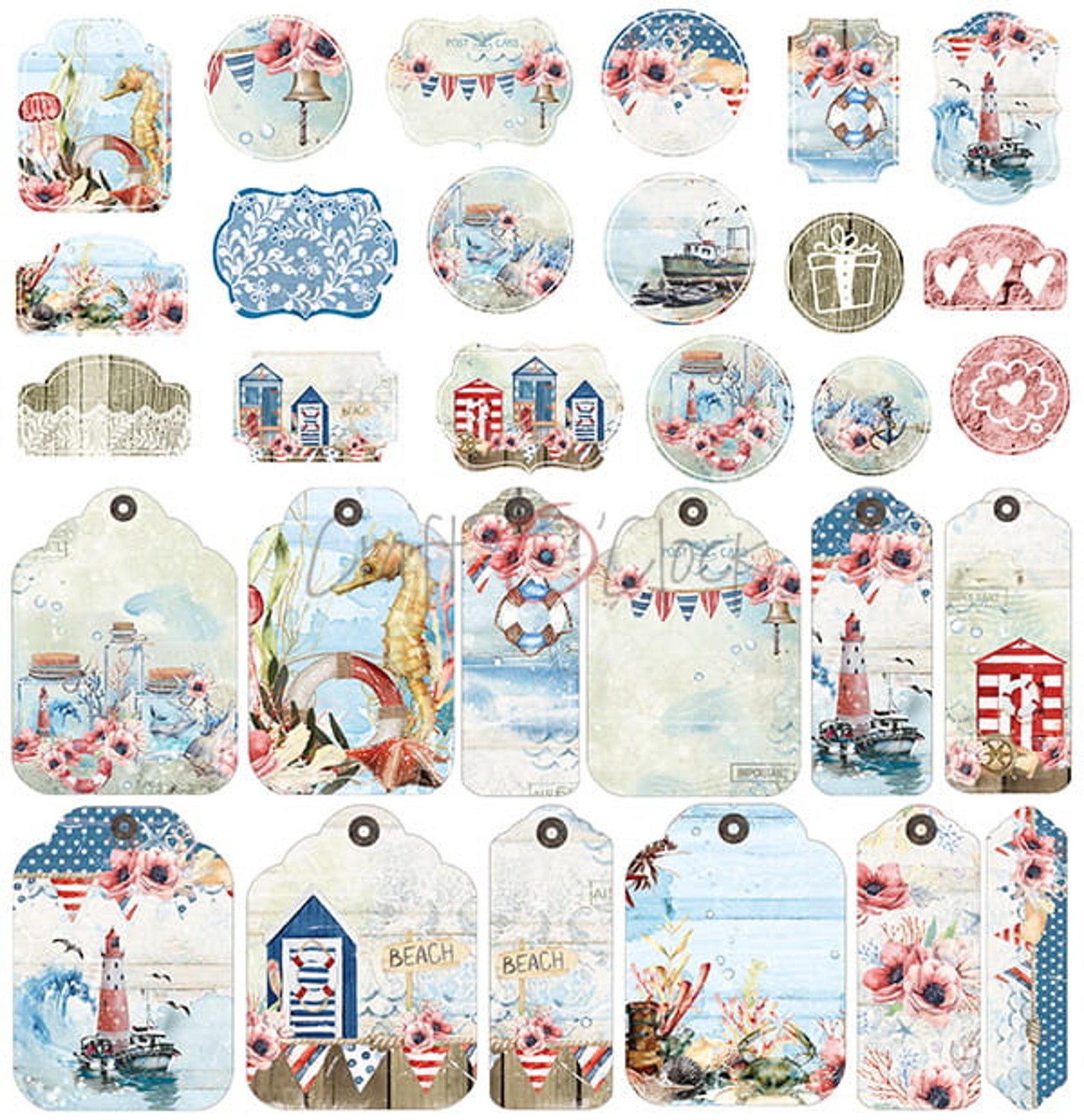 New Craft O'clock SEASIDE GREETINGS Scrapbooking Paper Pad - Etsy