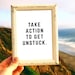 Take Action to Get Unstuck Printable Instant Digital Download ...