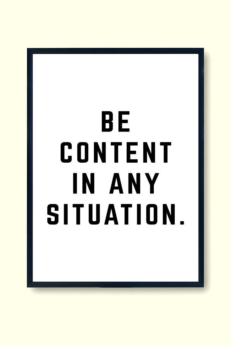 Be Content in Any Situation Printable Instant Digital Download ...
