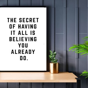 The Secret to Having It All Printable Instant Digital Download ...