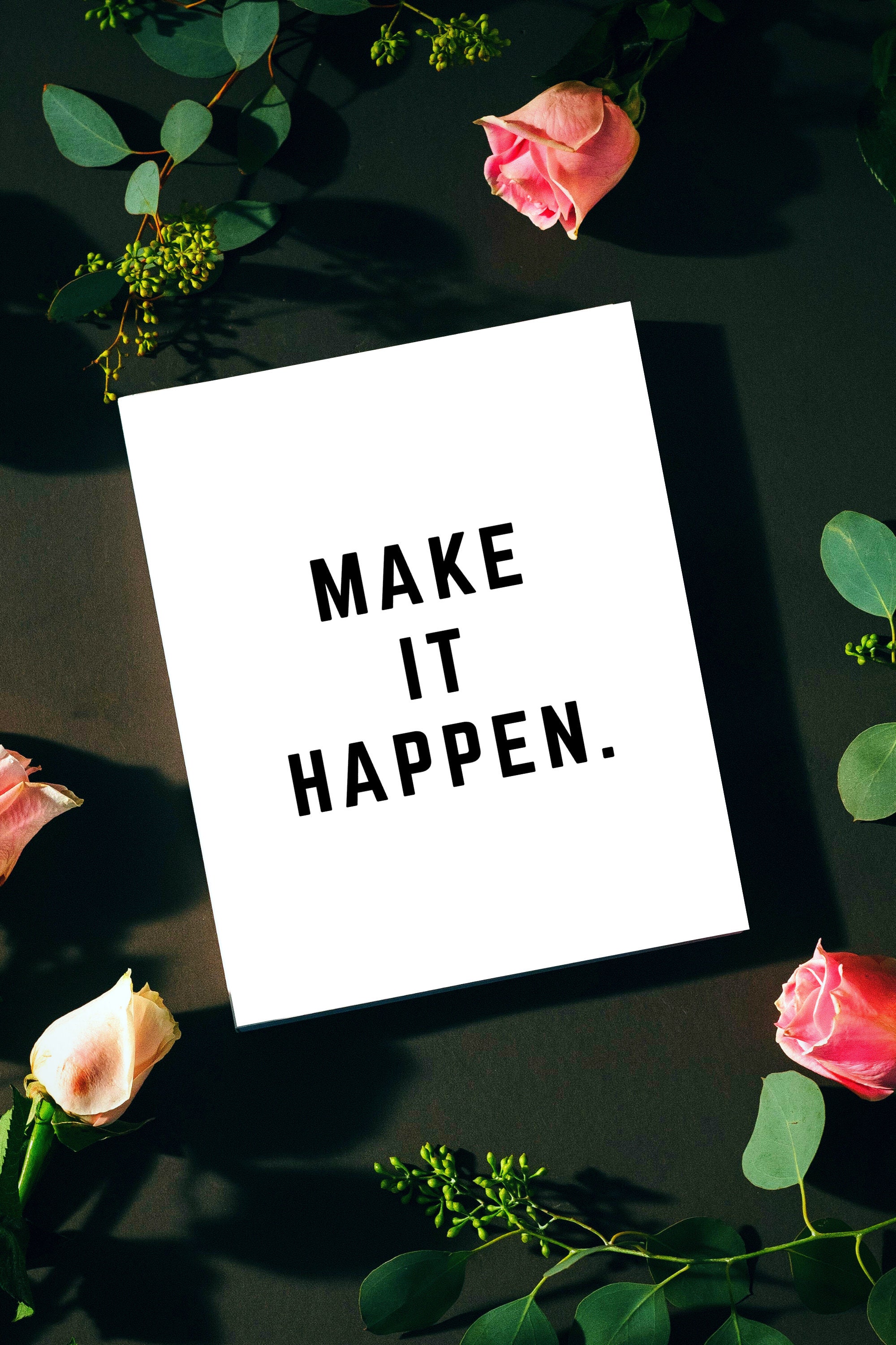Make It Happen Printable Instant Digital Download Motivation ...