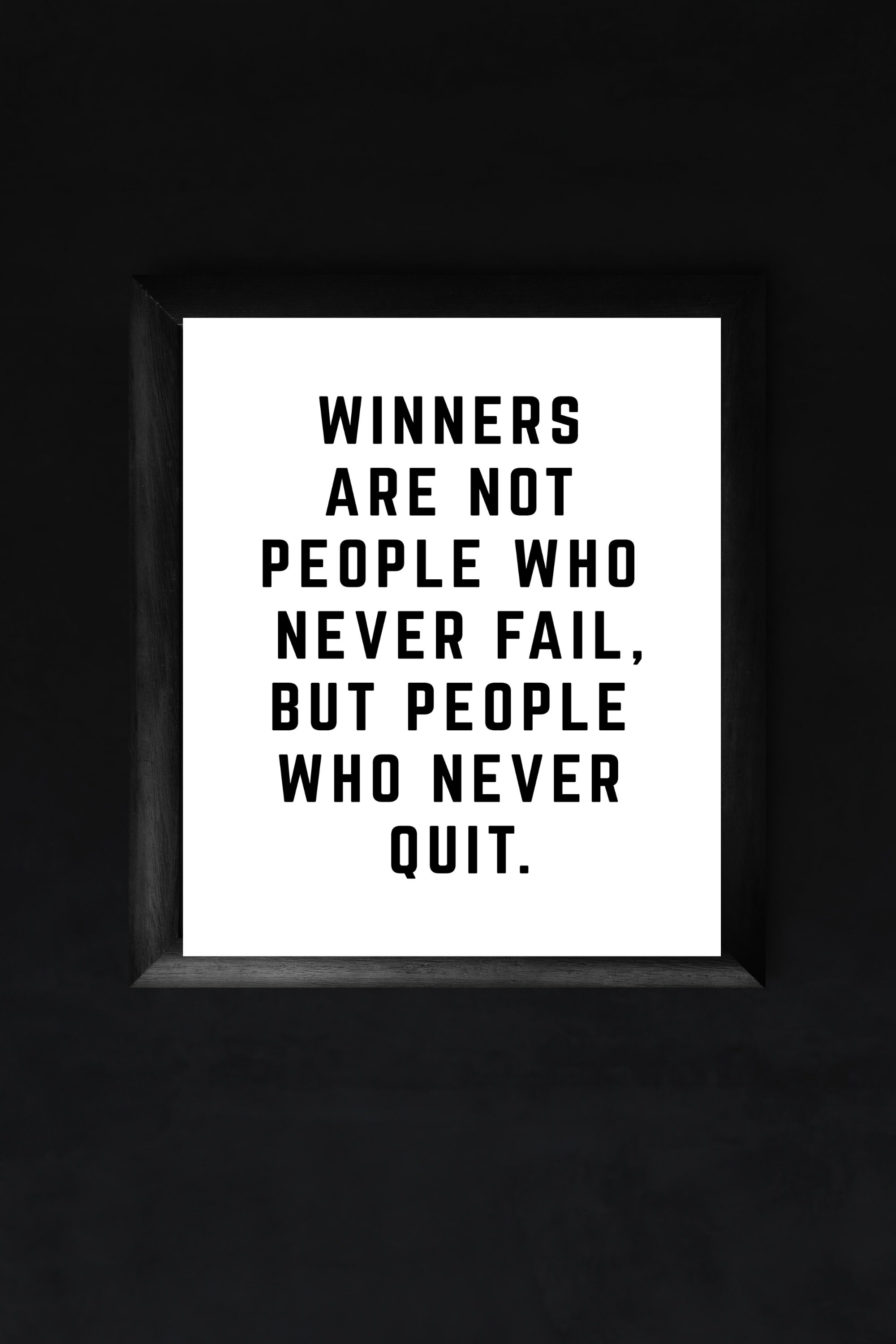 Winners People Who Never Quit Printable Instant Digital Download ...
