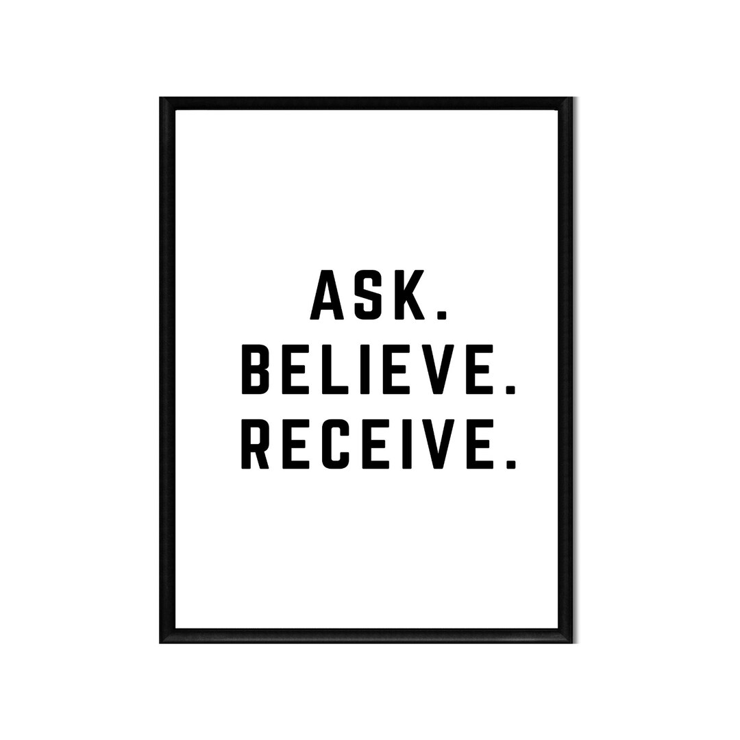 Ask Believe Receive Printable Instant Digital Download Motivation ...