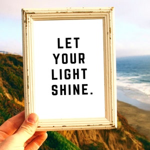Let Your Light Shine • Printable • Instant Digital Download ...