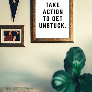 Take Action to Get Unstuck Printable Instant Digital Download ...