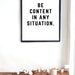 Be Content in Any Situation Printable Instant Digital Download ...