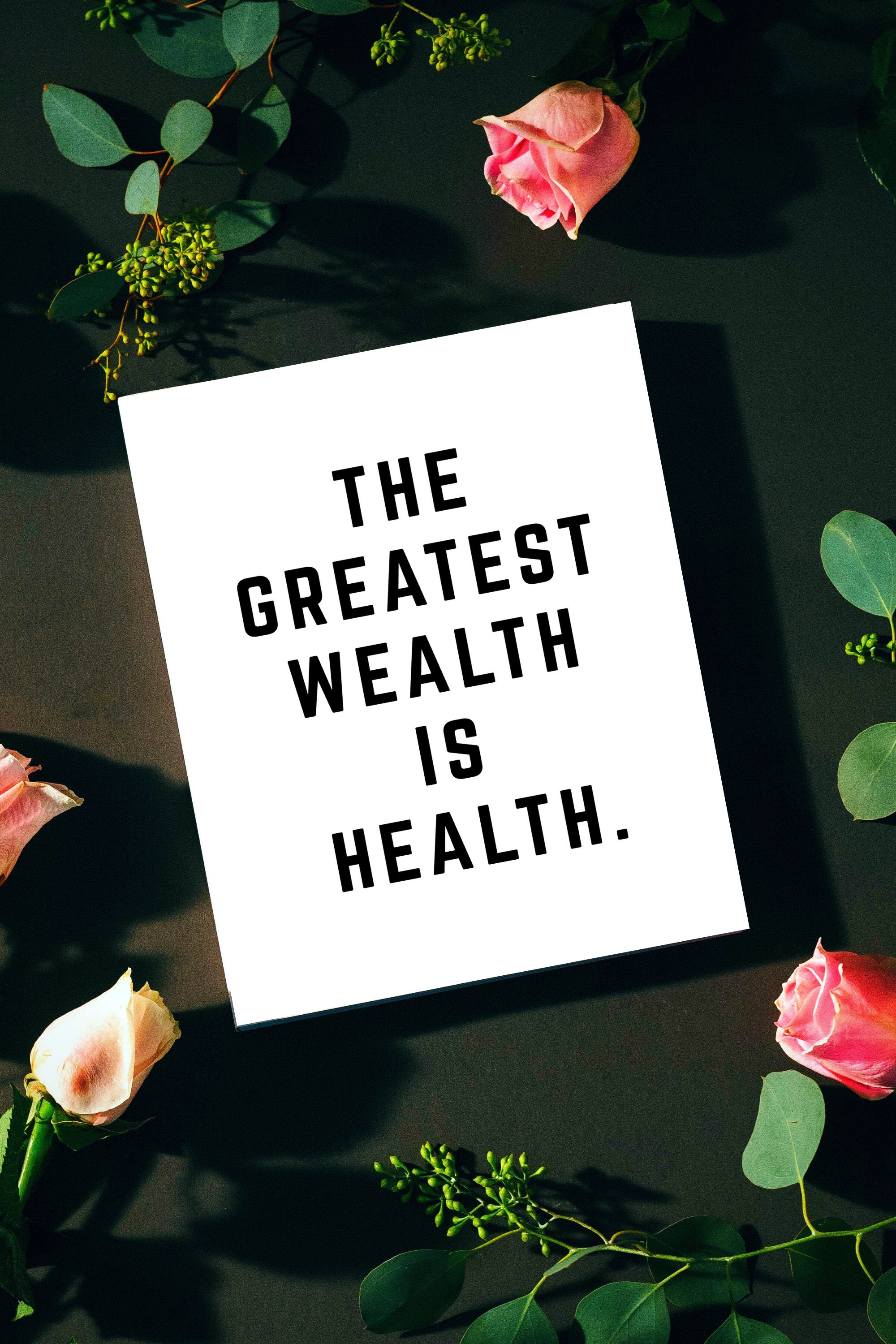 The Greatest Wealth is Health Printable Instant Digital Download ...