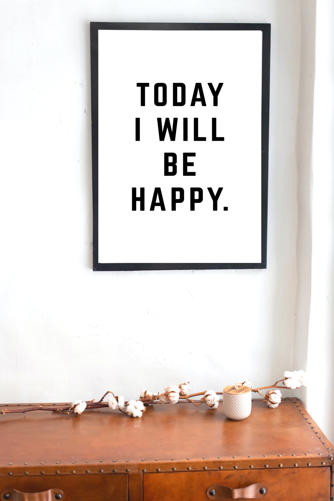 Today I Will Be Happy Printable Instant Digital Download Motivation ...