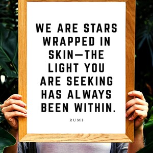 Stars Wrapped in Skin Printable Instant Digital Download Motivation ...