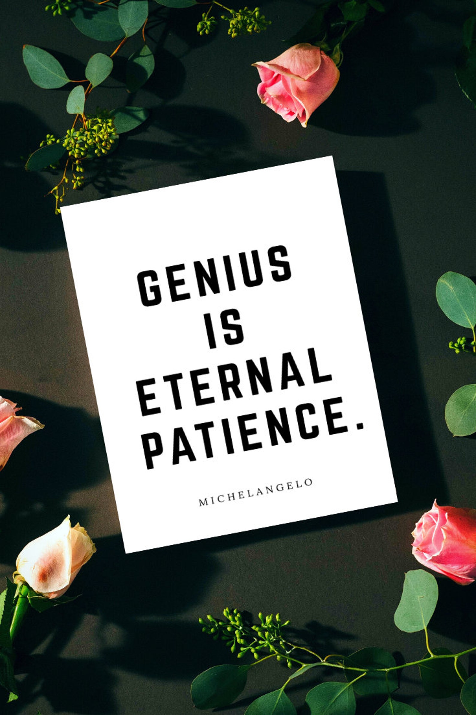 Genius is Eternal Patience Printable Instant Digital - Etsy