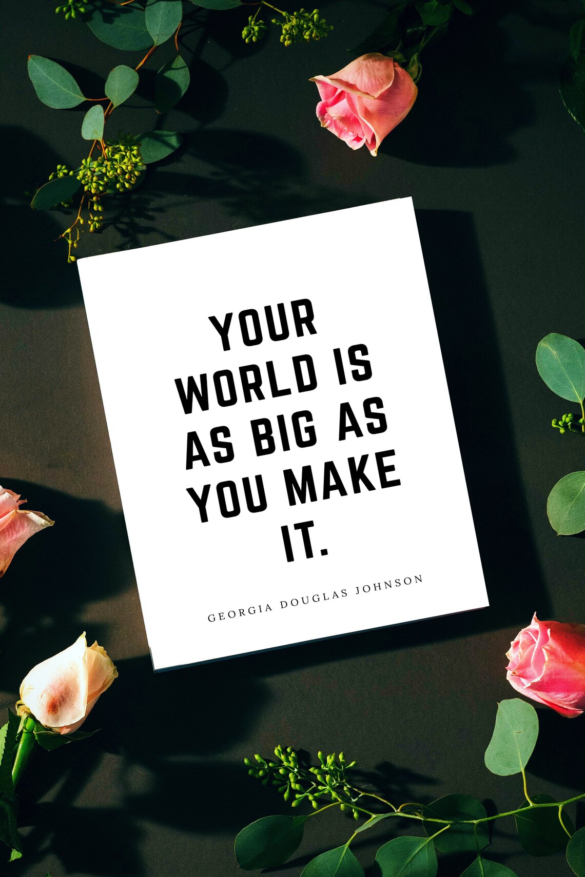 Big World Printable Instant Digital Download Motivation Inspirational ...