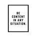 Be Content in Any Situation Printable Instant Digital Download ...