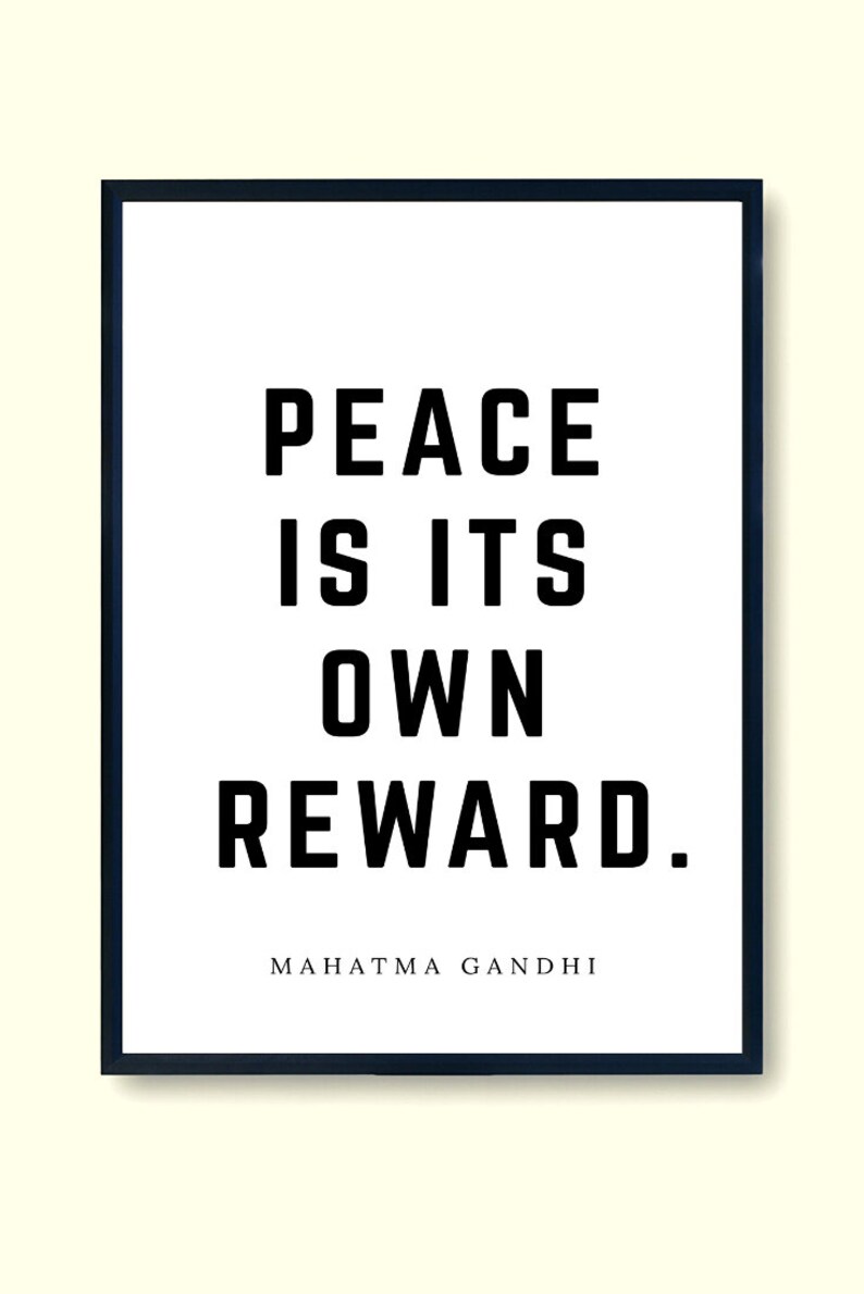 Peace is Its Own Reward Printable Instant Digital Download Motivation ...