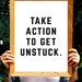 Take Action to Get Unstuck Printable Instant Digital Download ...